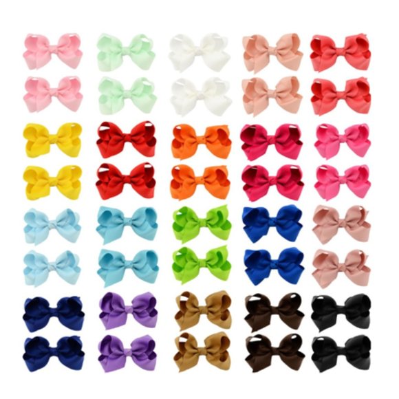 Accessories | New 3 Inch Bows W Clip 4 Bows Total 20 Different Colors 2 ...
